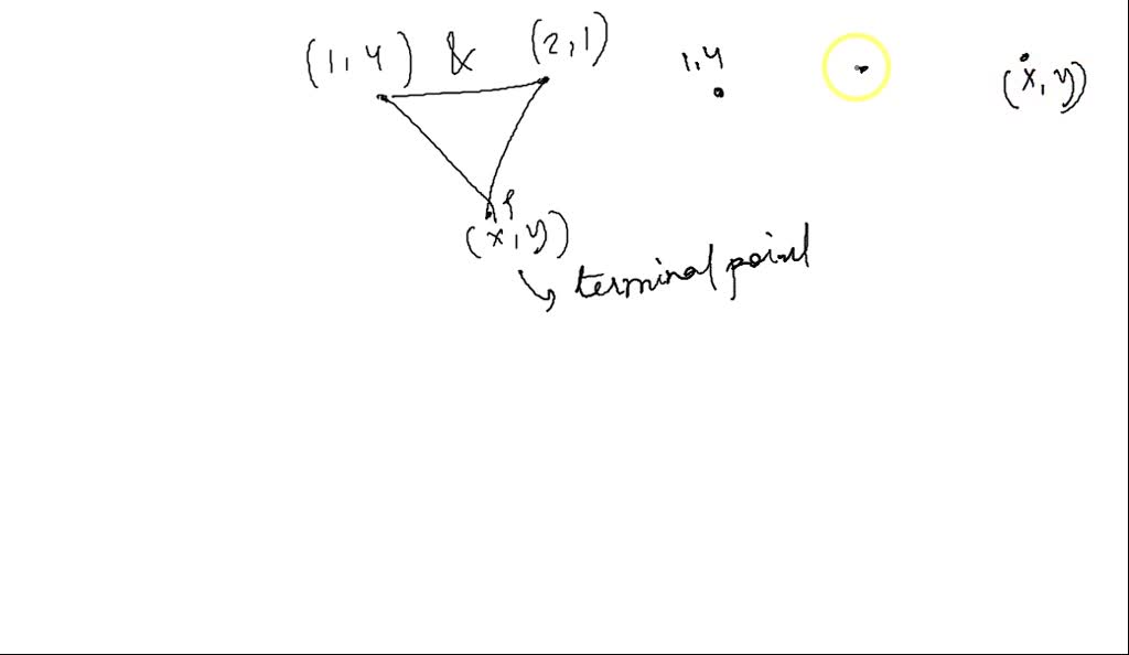 SOLVED: line segment (1,4) to (2,1) is extended a distance equal to twice its length. find the ...