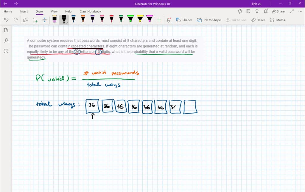 SOLVED: A computer system requires that passwords must consist of 8 characters and contain at ...