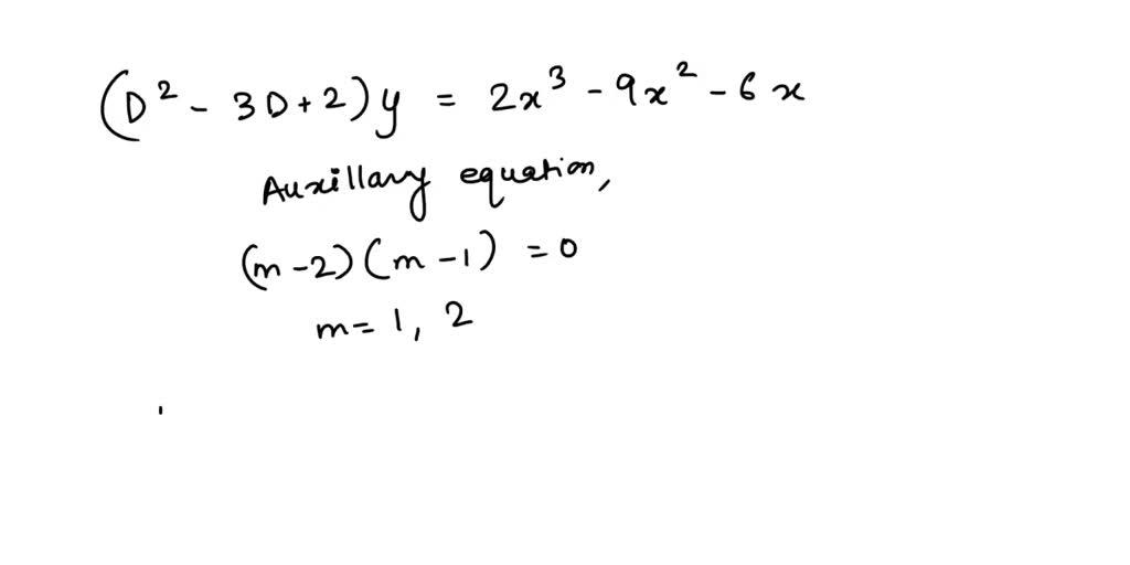 SOLVED: Solve the following non-homogeneous linear differential ... SOLVED: Solve the following non-homogeneous linear differential ...