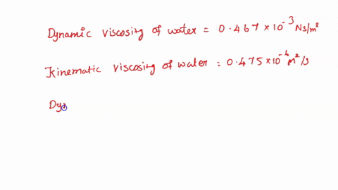 SOLVED: Determine the dynamic viscosity of a liquid having a kinematic ...