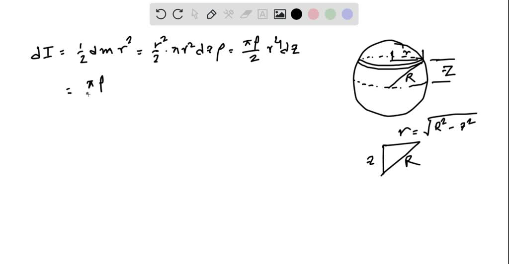 SOLVED: Show that the rotational inertia for a solid sphere of mass M ...