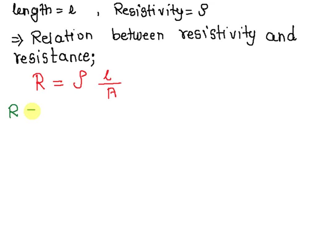 SOLVED: a wire of length l made of material resistivity p is cut into ...