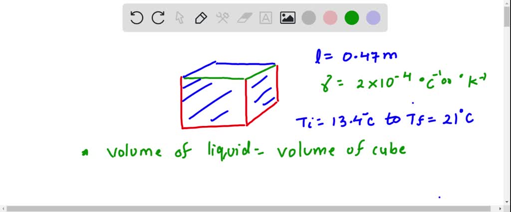 SOLVED: A cube-shaped container has a side length of 0.47 m. It is open ...
