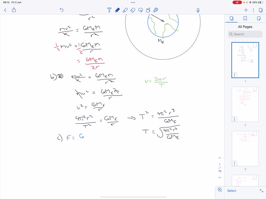 Solved 4 A Satellite Mass M Is In Circular Orbit Radius R Around