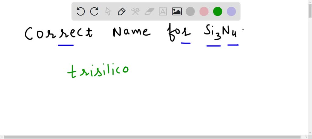 Identify the correct name for Si3N4? trisilicon tetranitride ...