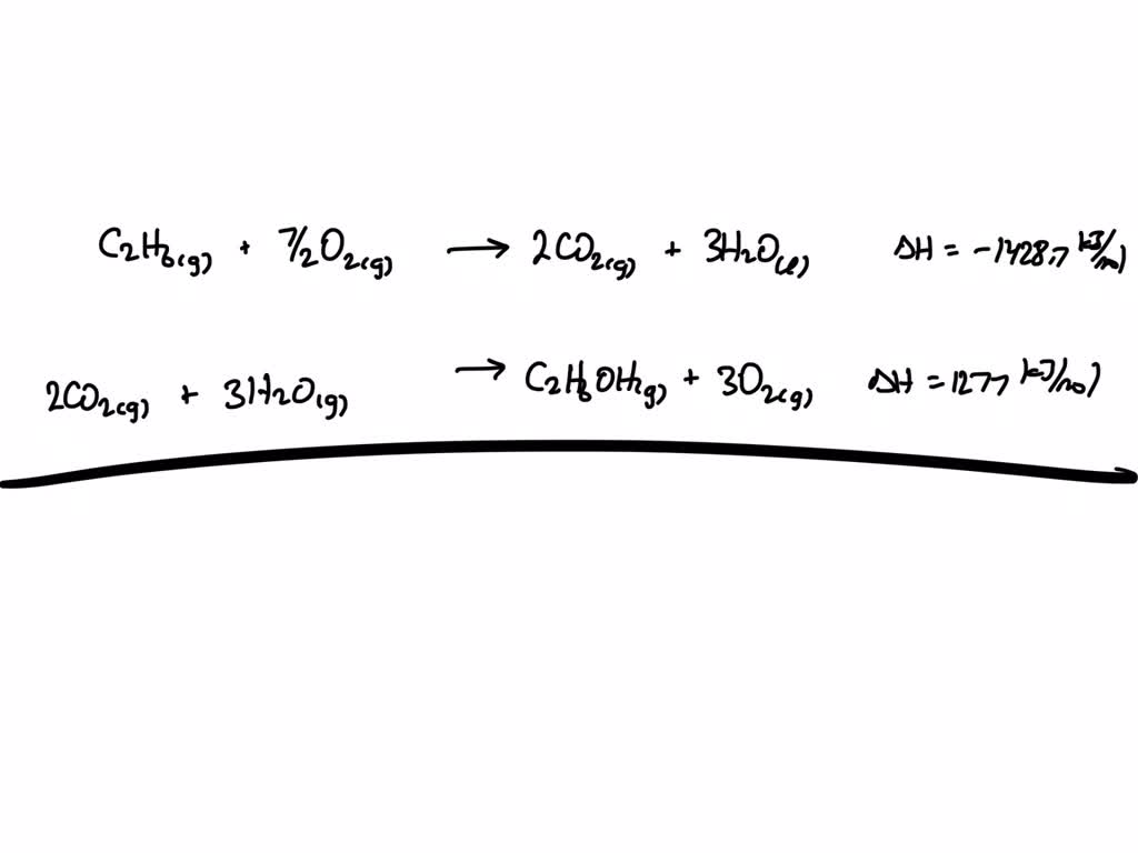 SOLVED: Use these values and Hess's law to determine the enthalpy change for the reaction. C2H6 ...