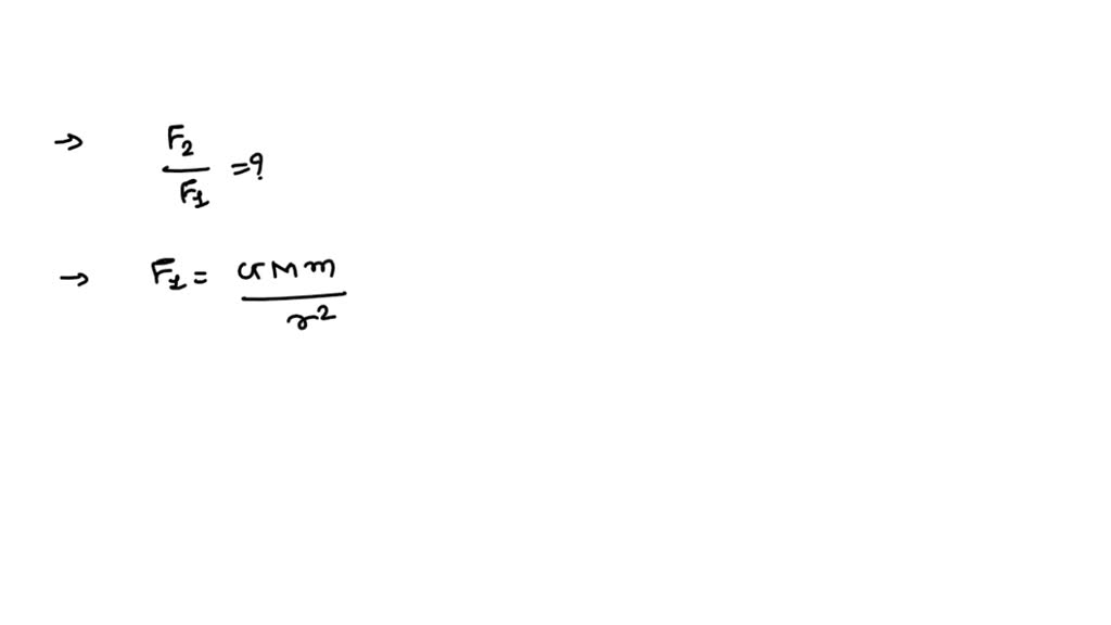 The gravitational force of a star on an orbiting planet 1 is F1. Planet ...