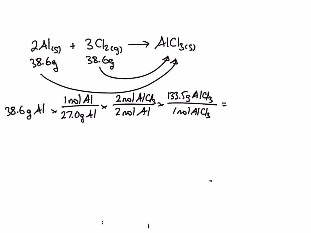 SOLVED: Consider the following balanced equation: 2Al(s) + 3Cl2(g) â ...