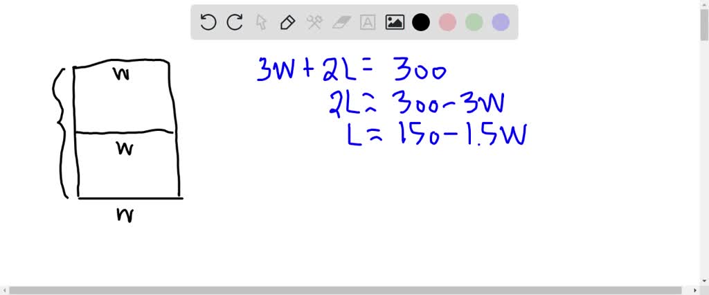SOLVED: Find the dimensions of a rectangular corral split into 2 pens ...