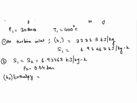 Q1 steam is supplied to a turbine at 30 bar and 3508c the...