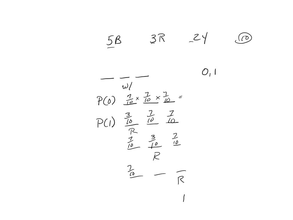 SOLVED: In an urn are 5 blue 3 red, and 2 yellow marbles If you draw 3 ...