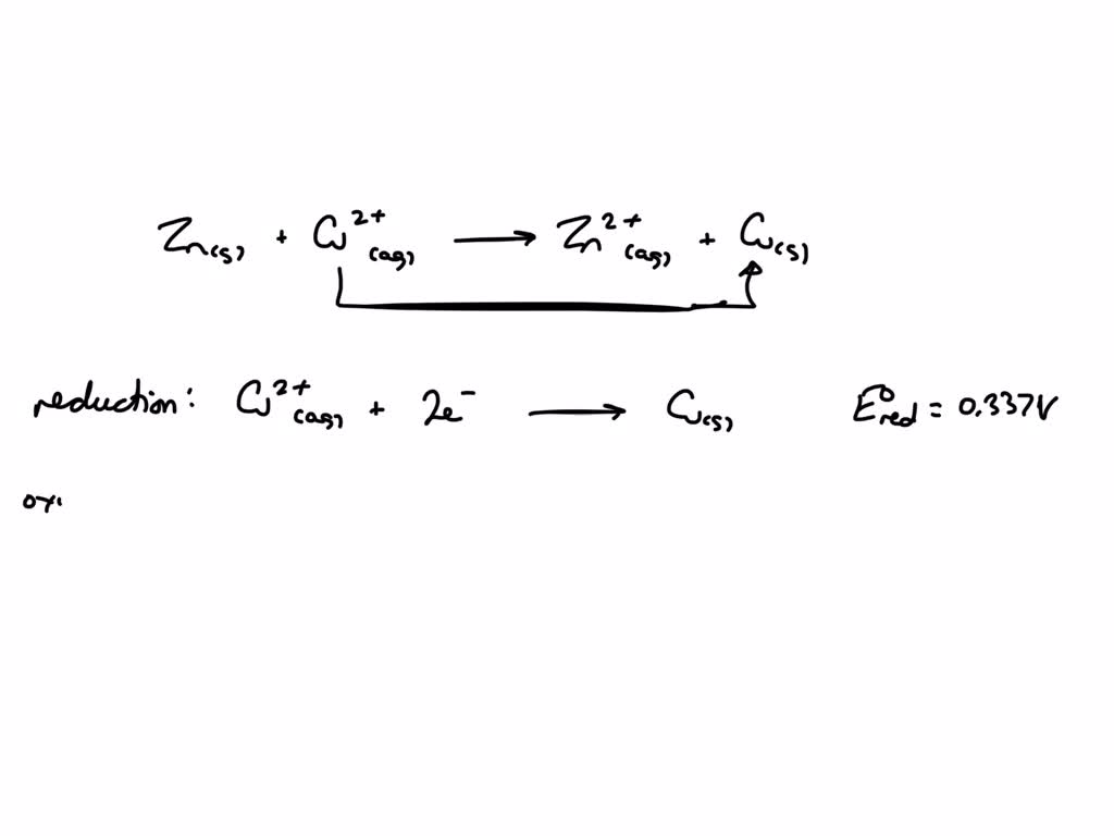 SOLVED: Standard reduction potentials for zinc(II) and copper(II) The ...