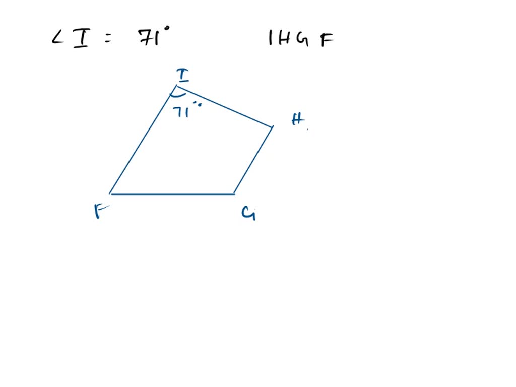 SOLVED: If angle I is 71 degrees, what are the measures of the other ...