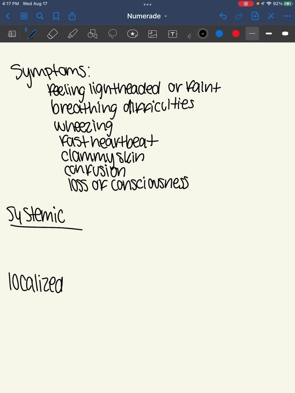 SOLVED: Explain the events that occur during anaphylactic reactions ...