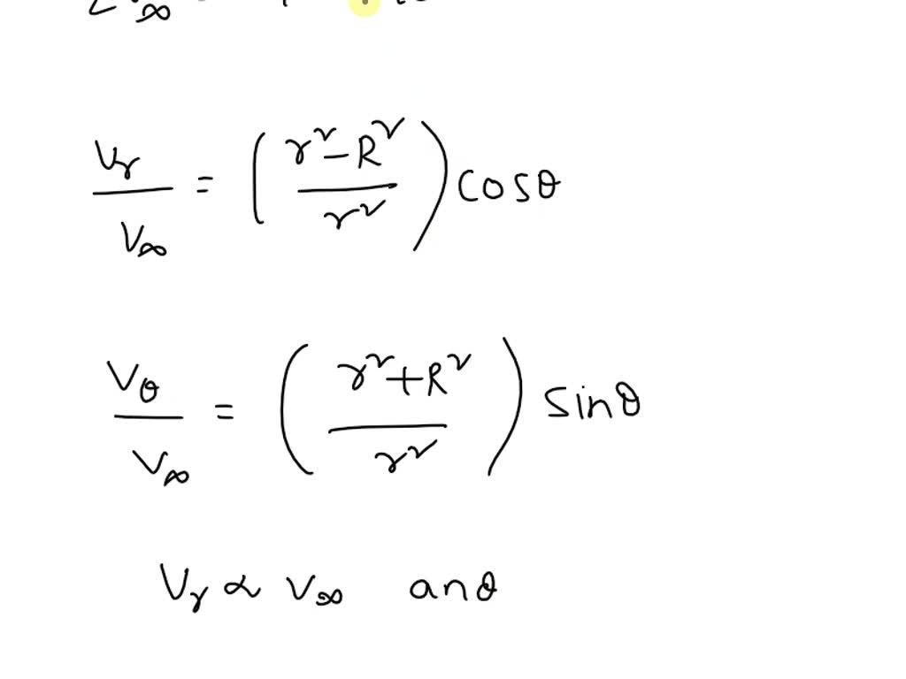 SOLVED: Consider the non-lifting flow over a circular cylinder of a ...