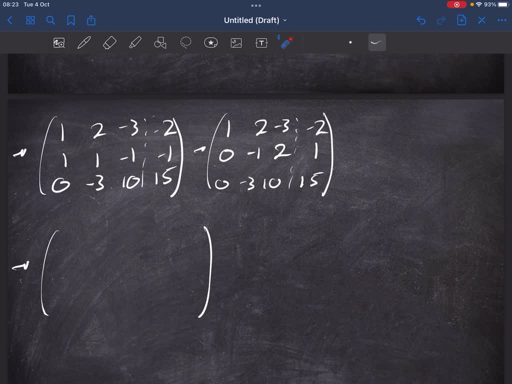 Solved Given A And B To The Right Write The Augmented Matrix For The