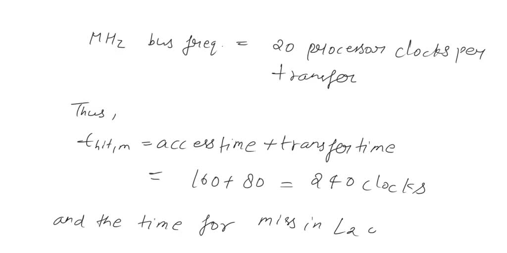 Solved You Are Building A Computer With A Hierarchical Memory System That Consists Of Separate