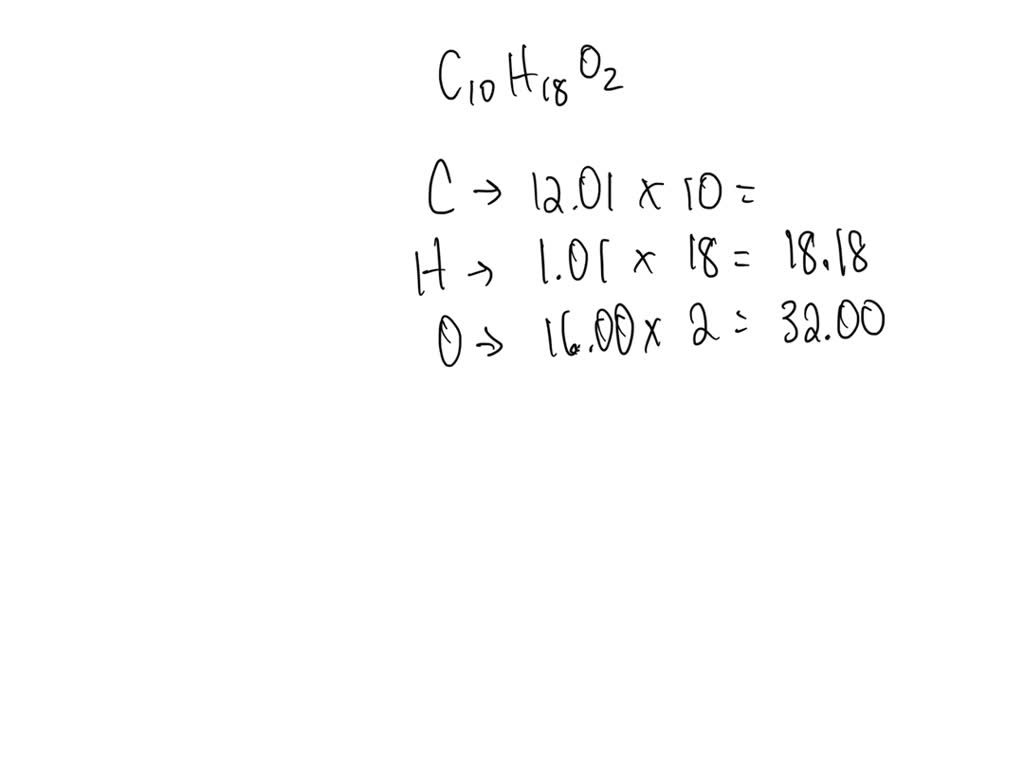 SOLVED: A student performs a menthol dehydration experiment with 15.394 ...