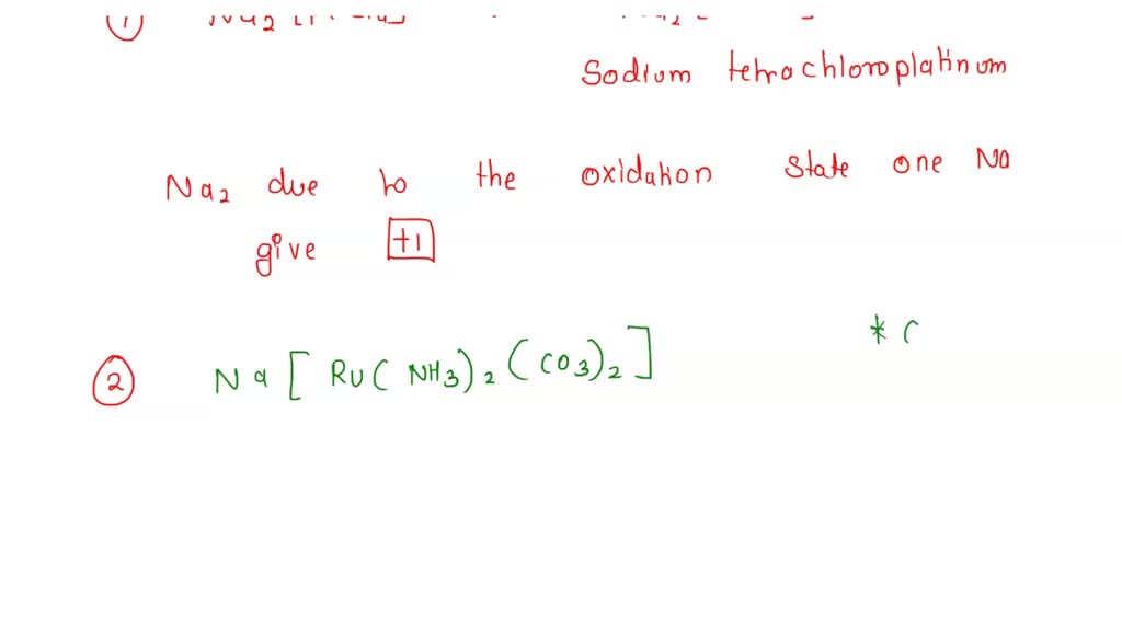 SOLVED: Identify the various parts of the name for the coordination ...