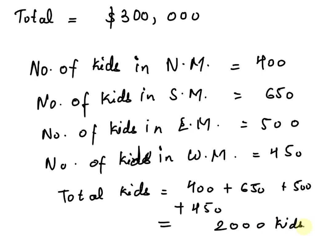 A total of 300,000 in school funds is to be distributed to four middle ...