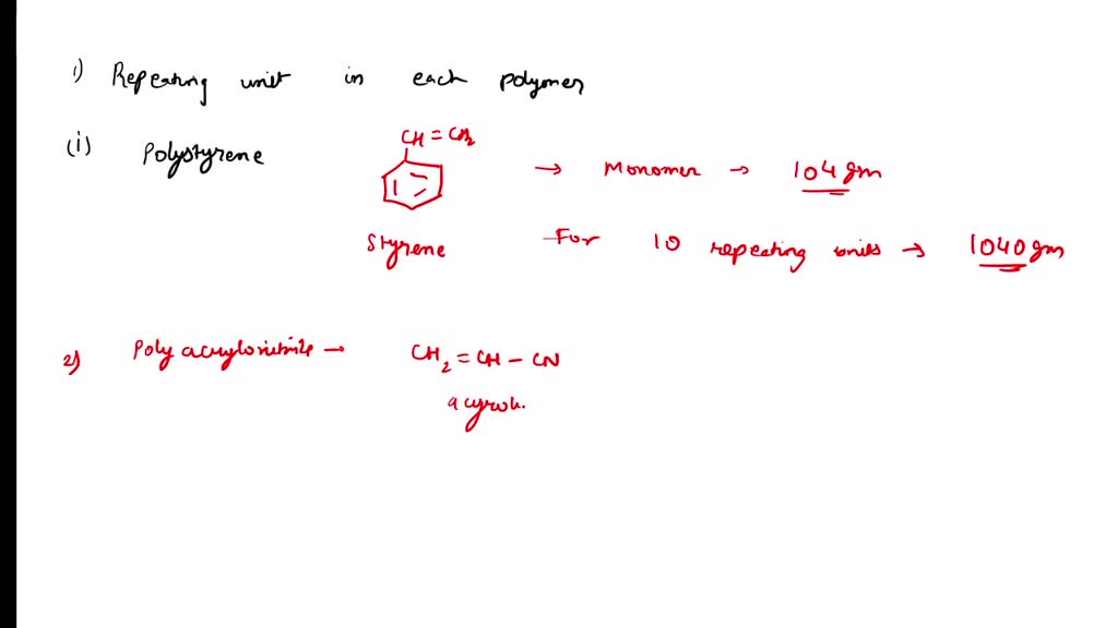 SOLVED: The three polymers below are to be examined for use as the ...