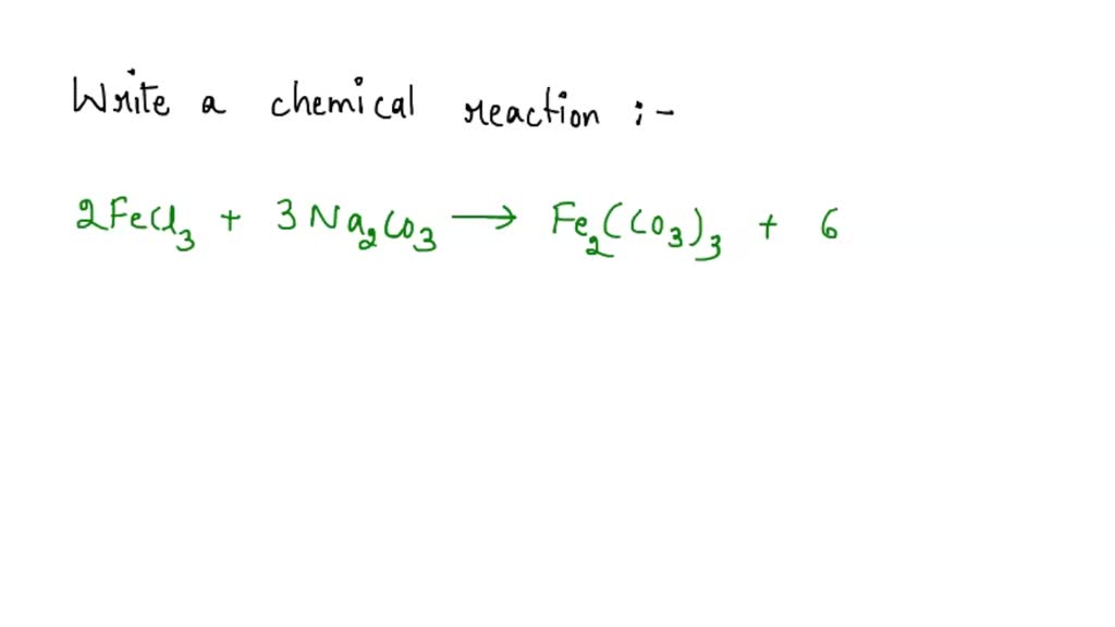 SOLVED: A student mixed together solutions of iron(II) chloride and ...