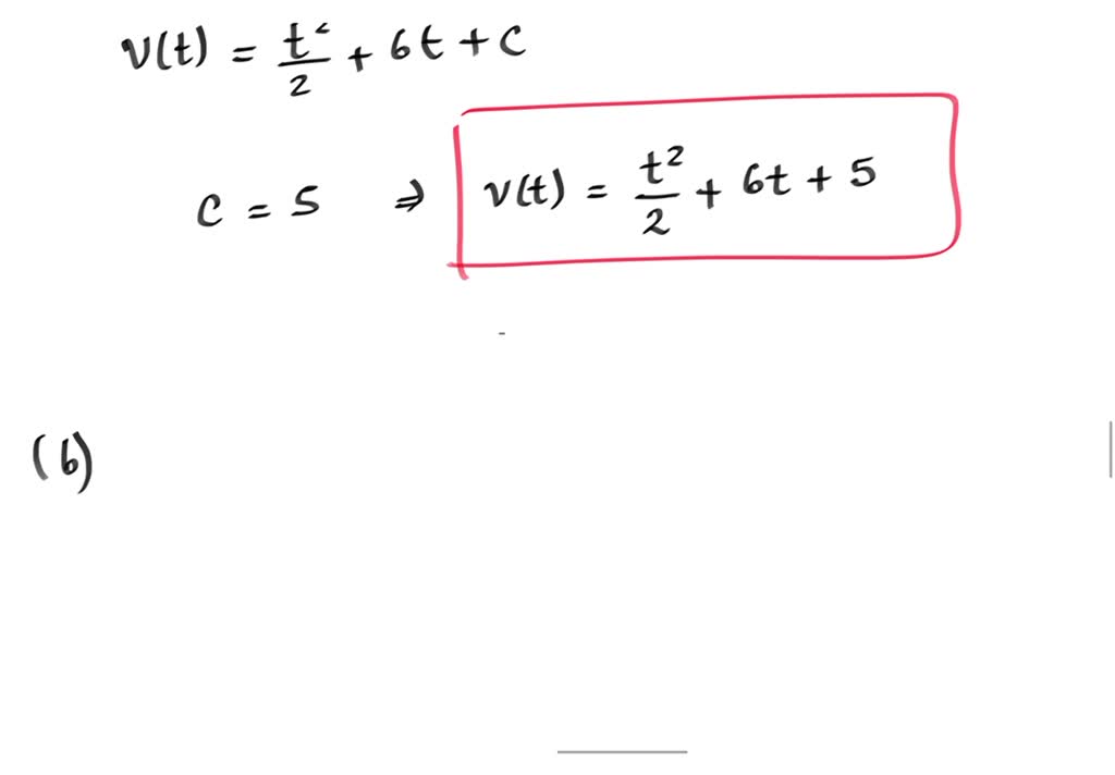 Solved The Acceleration Function In M S And The Initial Velocity