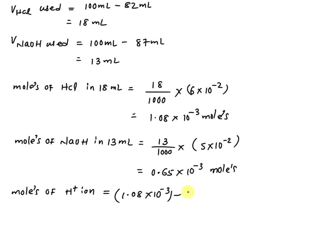 SOLVED: For each beaker, calculate the expected (theoretical) pH when 5.00 mL of 0.0100 M HCl or ...