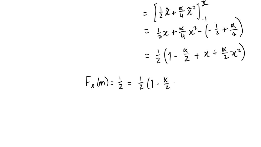 Solved 7 Points The Median Of A Continuous Random Variable With Pdf 7499
