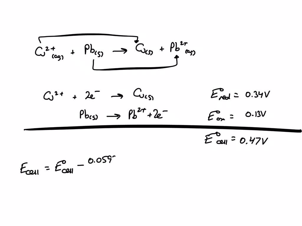 SOLVED: Consider the following reaction: Cu2+ (aq) + Pb (s) â†’ Cu (s ...