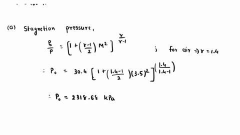 given the ratio of dynamic pressure and static pressure to be 0135 calculate the mach number ...