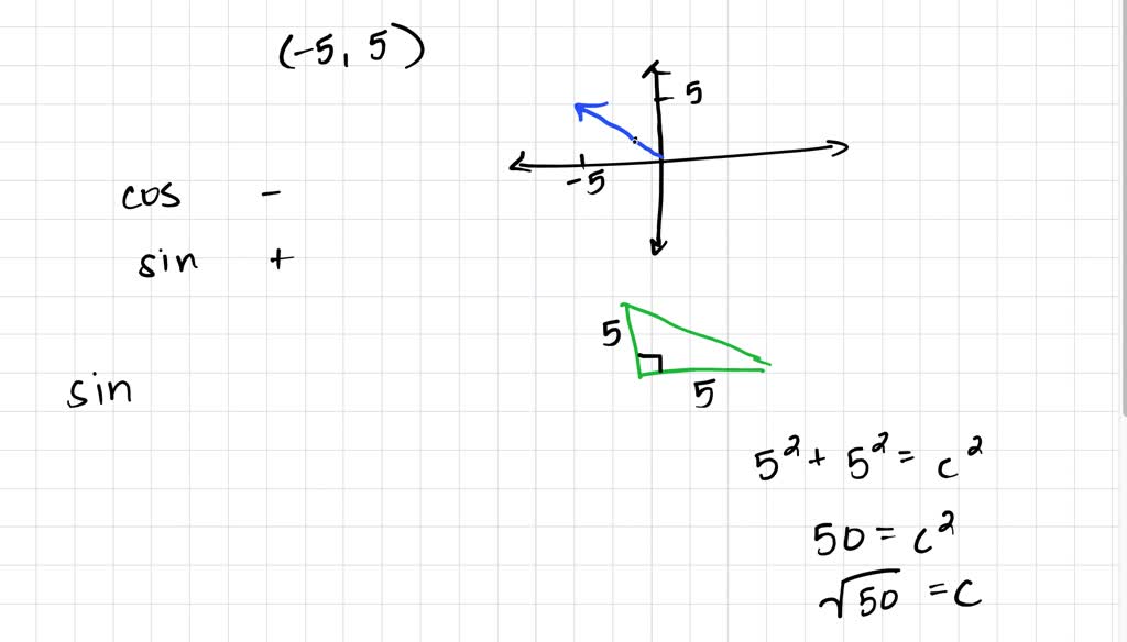 SOLVED: The terminal side of angle A in standard position goes through ...
