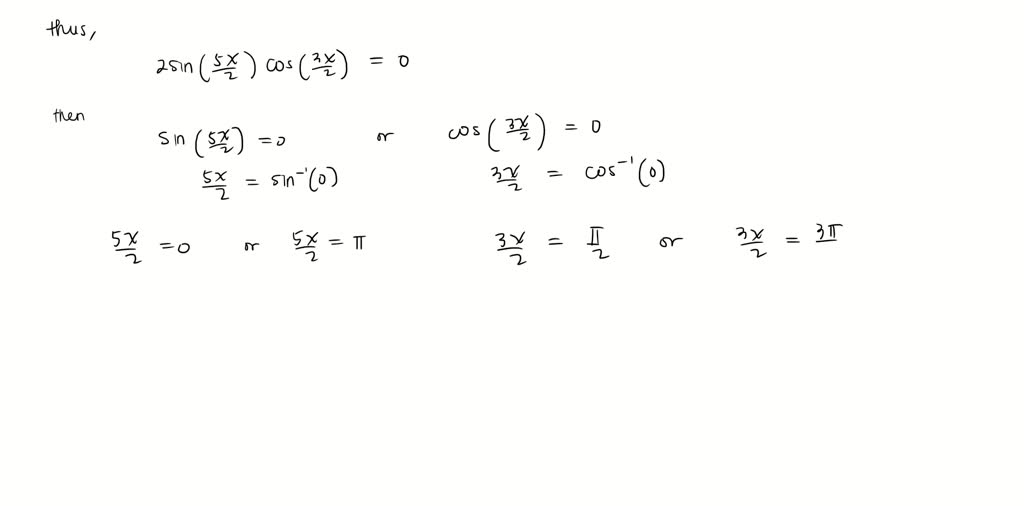 SOLVED: Solve the equation sin(4𝑥)+sin(𝑥)=0 for values of 𝑥 in the ...