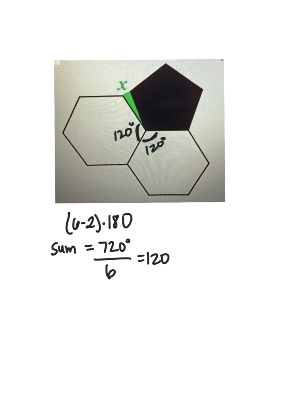 SOLVED: The shape below is part of a football that has been unstitched ...