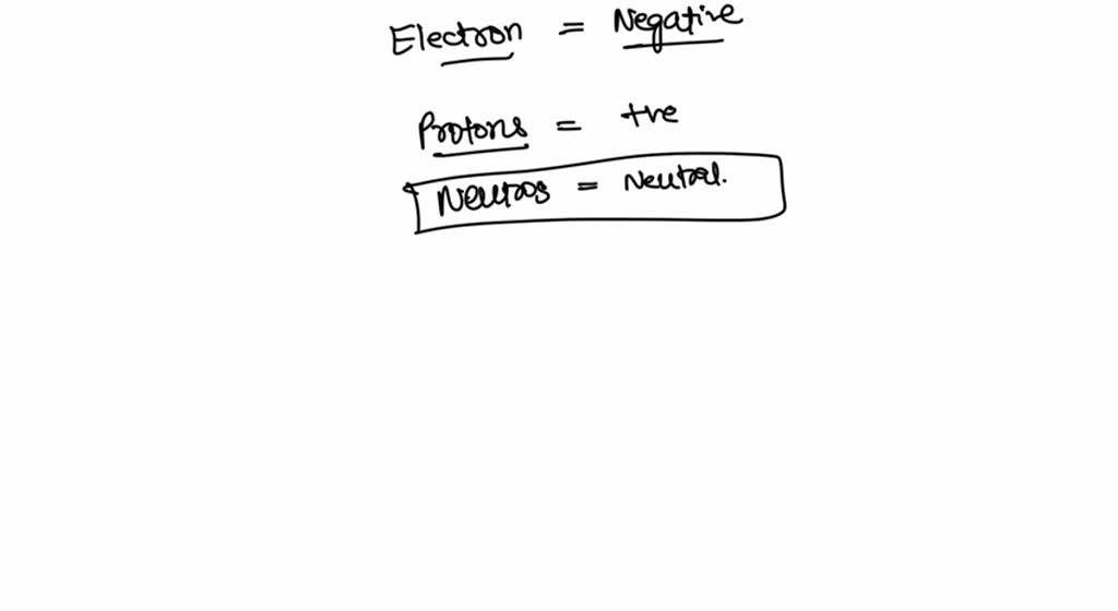 SOLVED: Which subatomic particle has a neutral charge SOLVED: Which subatomic particle has a neutral charge