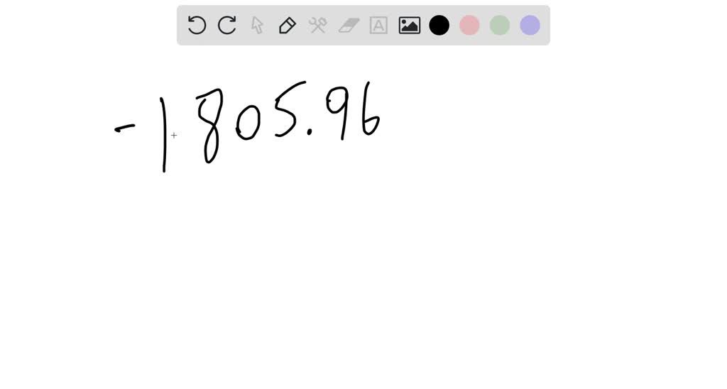 Minus one thousand ,eight hundred and five point nine six as a number