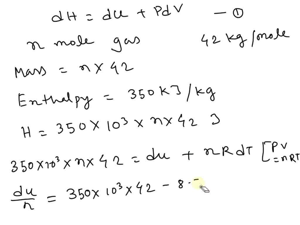 SOLVED: An ideal gas with a molecular weight of 42 kg/kmol is heated at ...