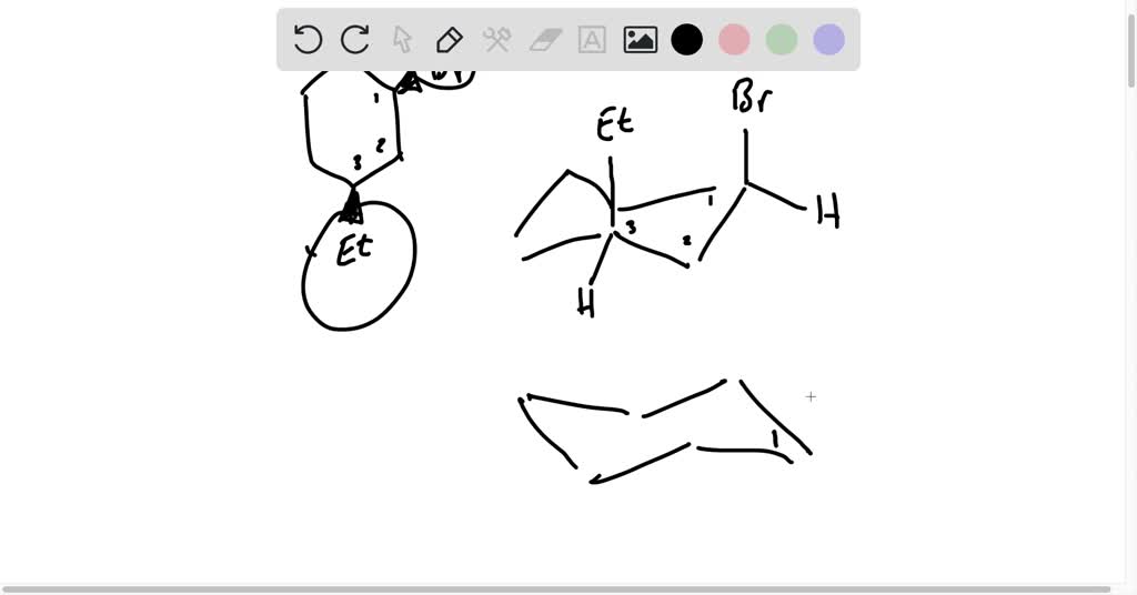 Solved Vii Draw Two Chair Conformations Of The Compound Cis 1 Bromo 3 Ethylcyclohexane Circle