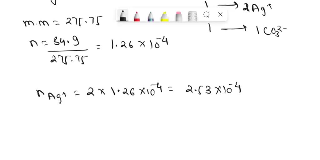 SOLVED: At 25°C, 34.9 mg of AgCO3 will dissolve in 1.0 L of water. What ...