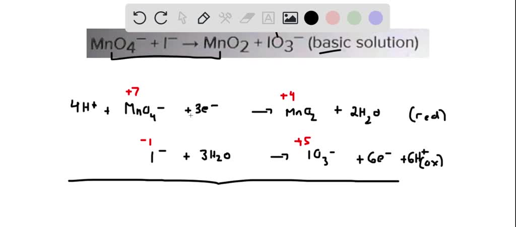 SOLVED: Complete and balance the following redox equation using the ...