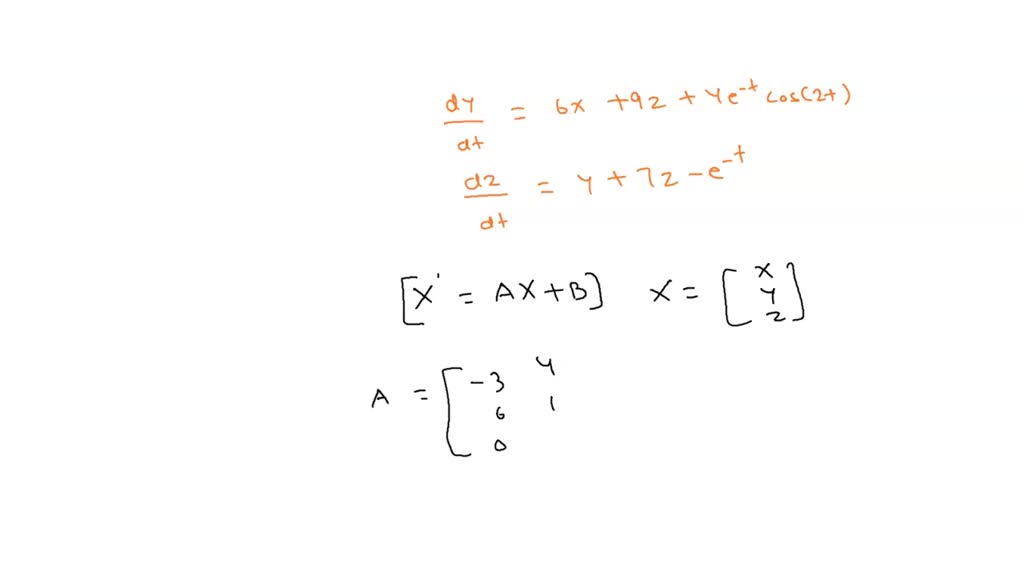 SOLVED: ZILLDIFFEQ9 8.1.004. -1/2 POINTS Write the given linear system ...
