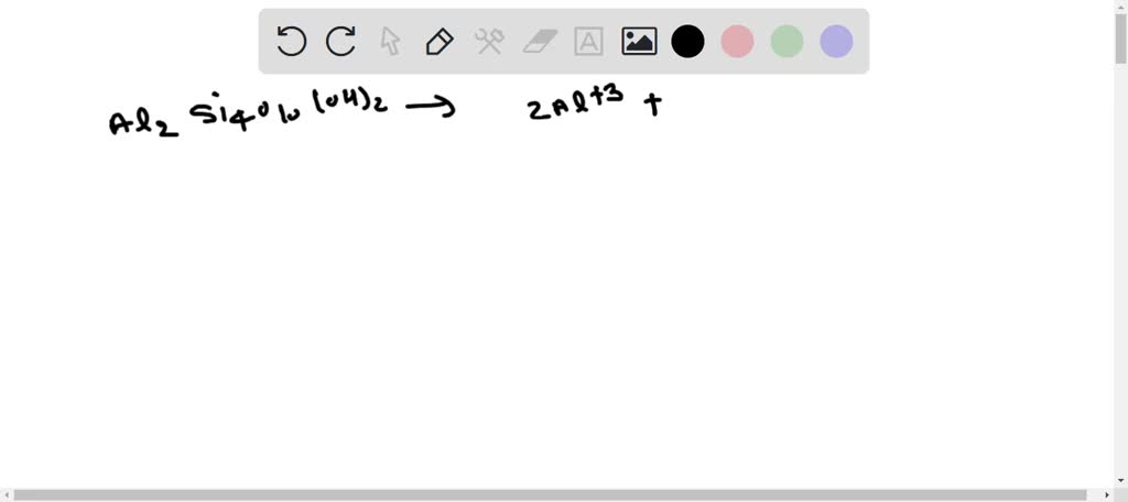 SOLVED: 5. Write a dissolution reaction for the aluminosilicate ...