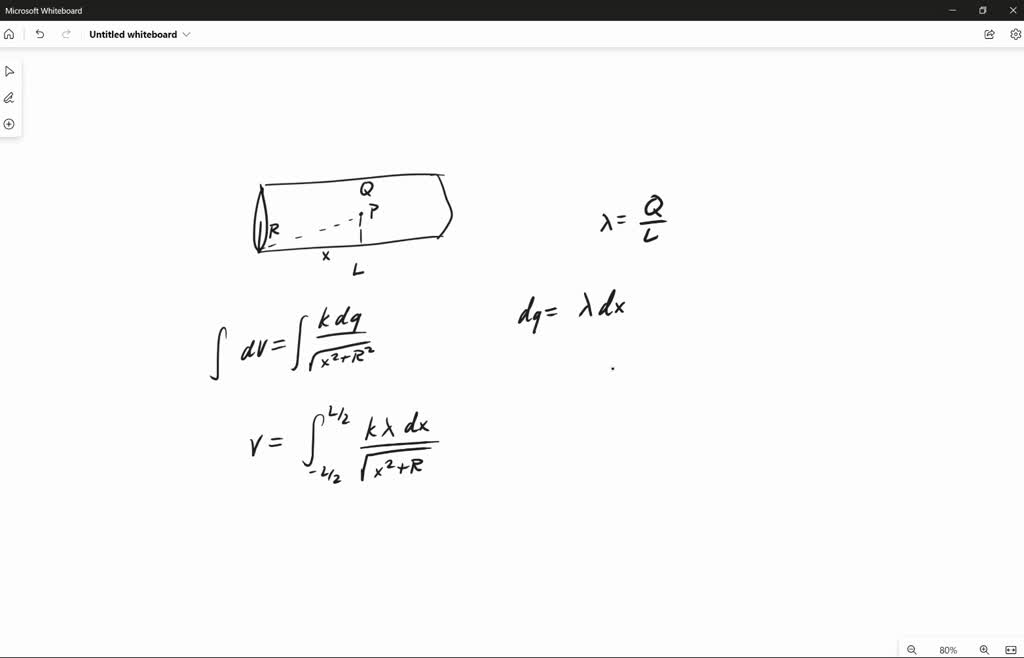 SOLVED: A hollow cylindrical shell of length L and radius R has charge ...