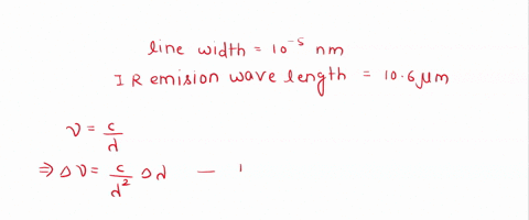 Calculate the coherence lengths of a he ne laser with a...