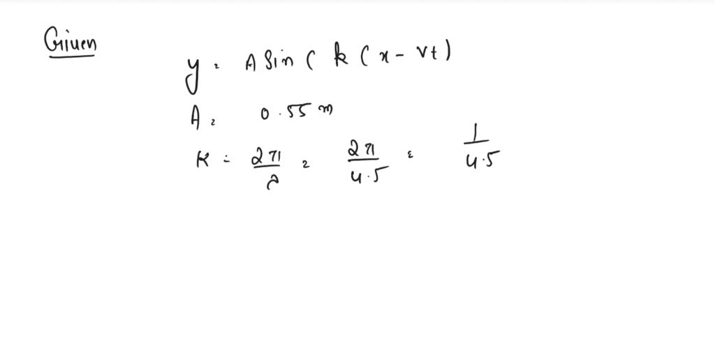 Solved Wave Modeled By The Wave Function 3 Marks Yxt 055 M Sin Ez 18007 Find I