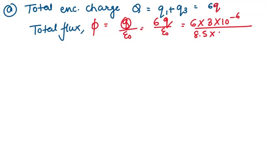 SOLVED: Consider the three charges, q1, q2, and q3. The flux through ...