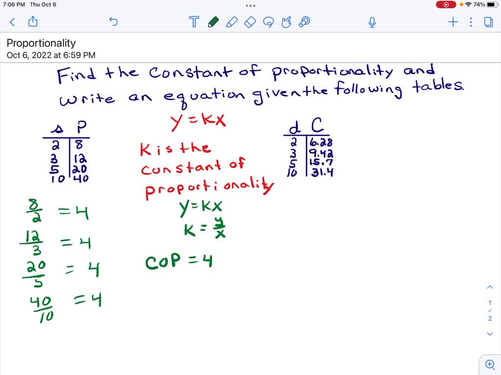 Solved 3 Each Table Represents A Proportional Relationship On A Sheet Of Paper Write The Cop