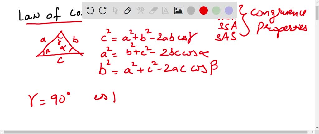 SOLVED: In which of the following cases must the Law of Cosines be used ...