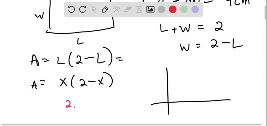 SOLVED: If a rectangle with length L and width W has a perimeter of 22 cm, what are the ...