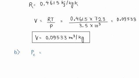 Question 6 Saturated water vapour at 350 °C is heated at constant pressure until its volume has ...